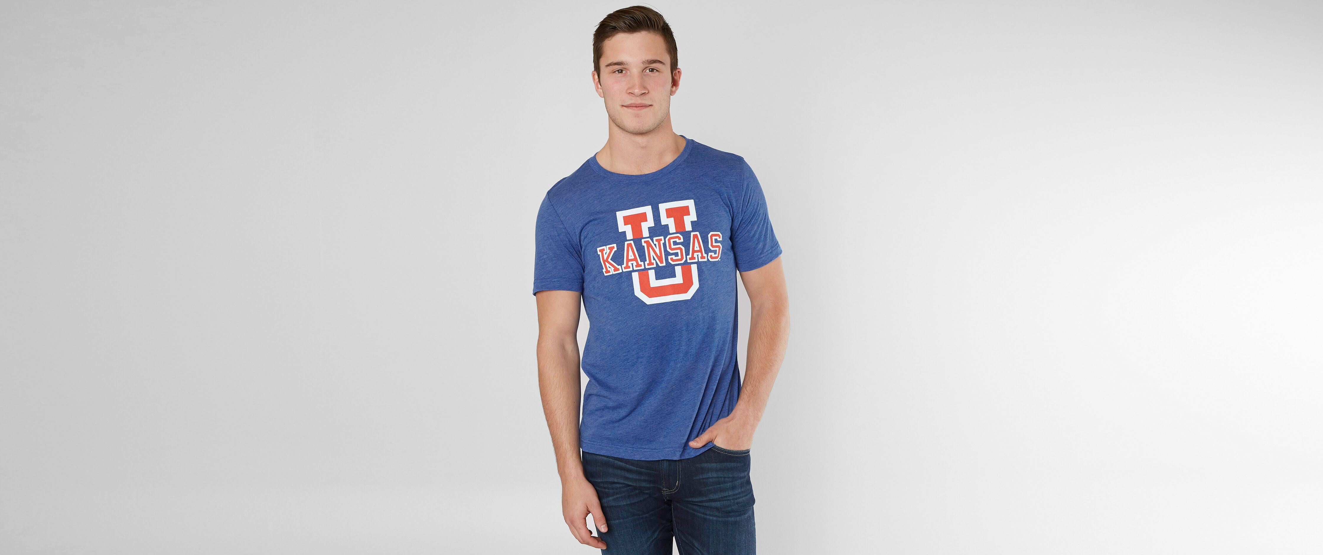 Charlie Hustle University of Kansas T-Shirt - Men's T-Shirts in Royal ...