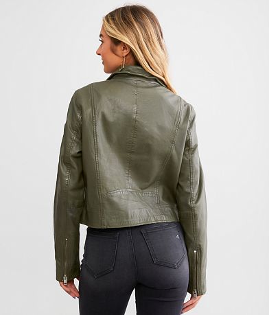Mauritius Julene Leather Jacket - Women's Coats & Jackets in Jade | Buckle