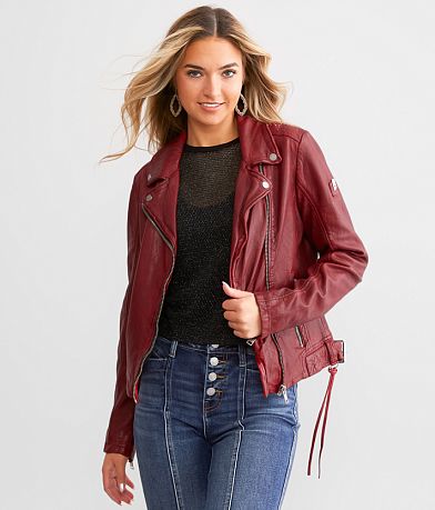 Mauritius Wani Star Studded Leather Jacket - Women's Coats & Jackets in ...