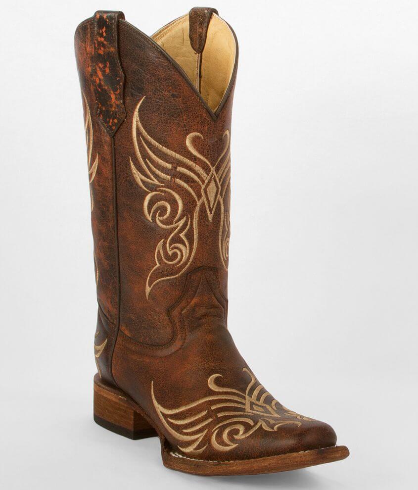 Circle G Embroidered Cowboy Boot - Women's Shoes in Brown | Buckle