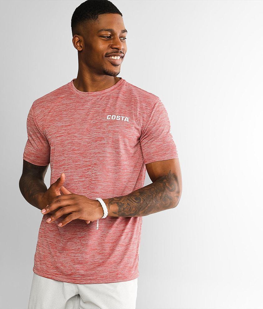 Costa® Tech Insignia Bass T-Shirt - Men's Activewear in Red | Buckle