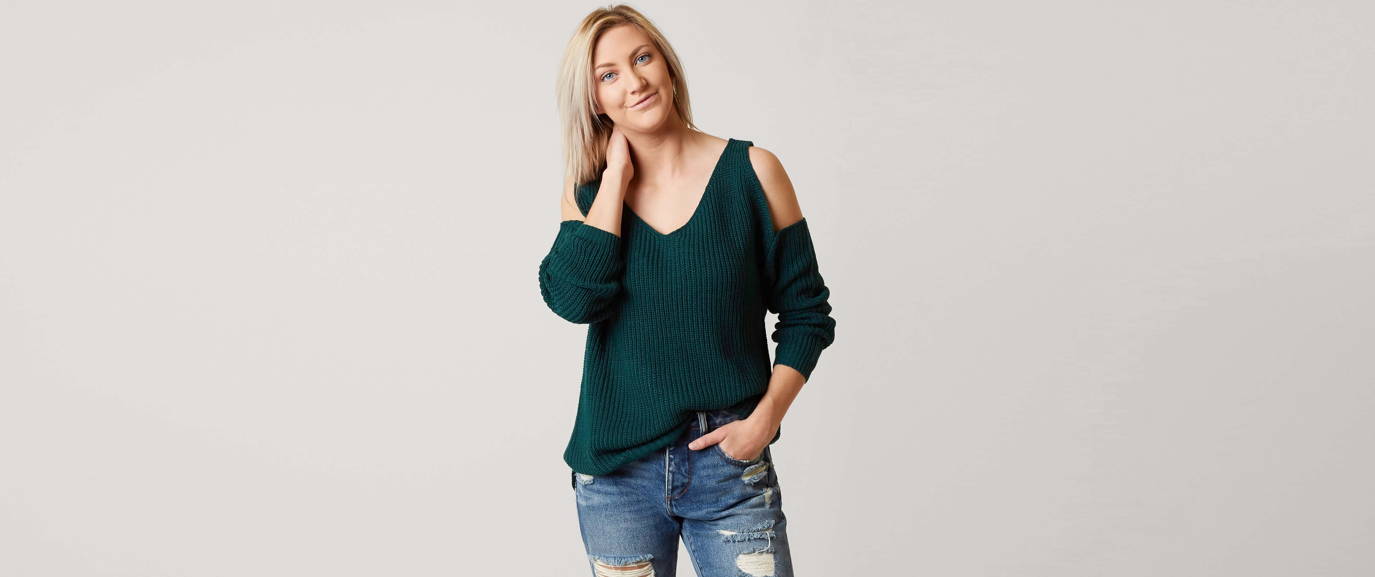 Daytrip Cold Shoulder Sweater - Women's Sweaters in Ponderosa Pine | Buckle