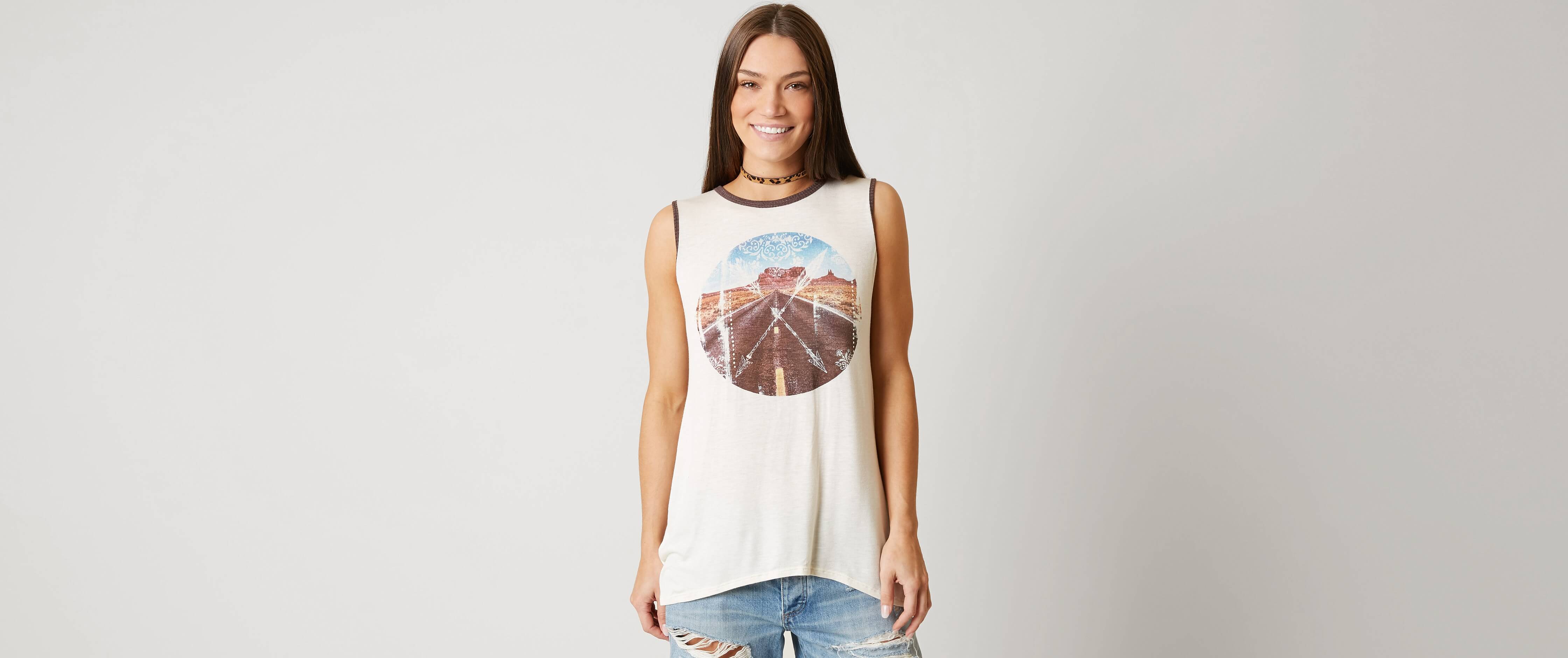 H.I.P. Split Back Tank Top - Women's Tank Tops in White | Buckle