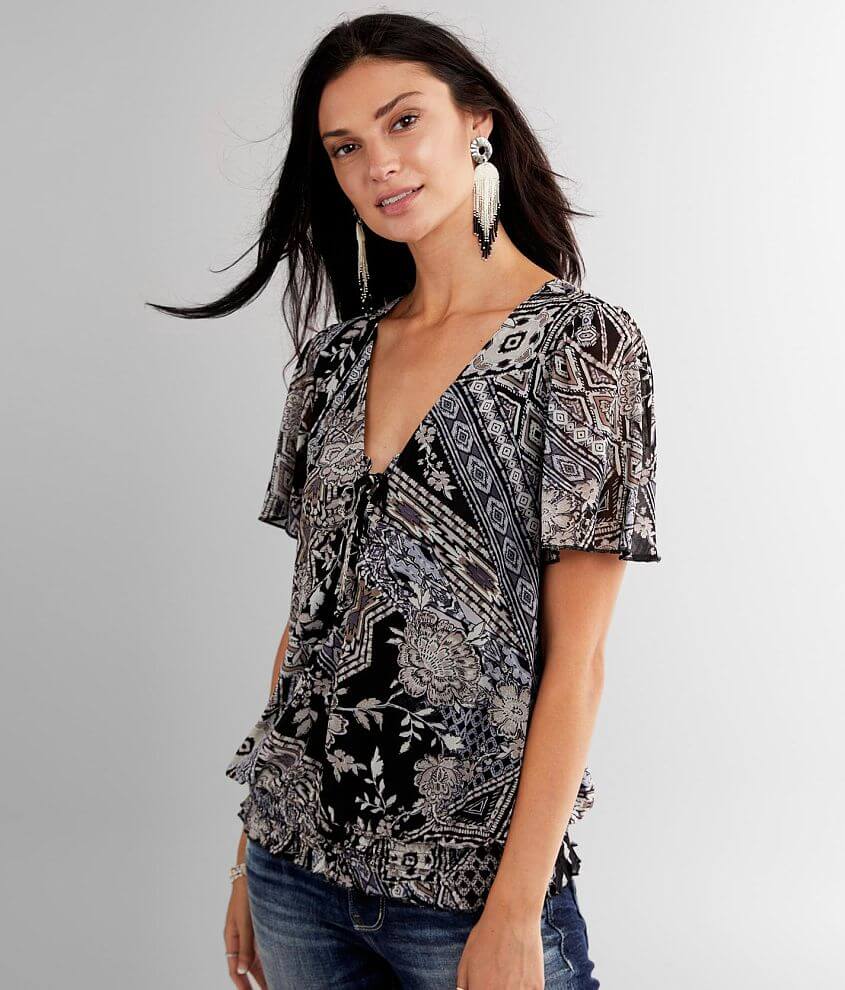 Daytrip Floral Mesh Top - Women's Shirts/Blouses in Multi | Buckle