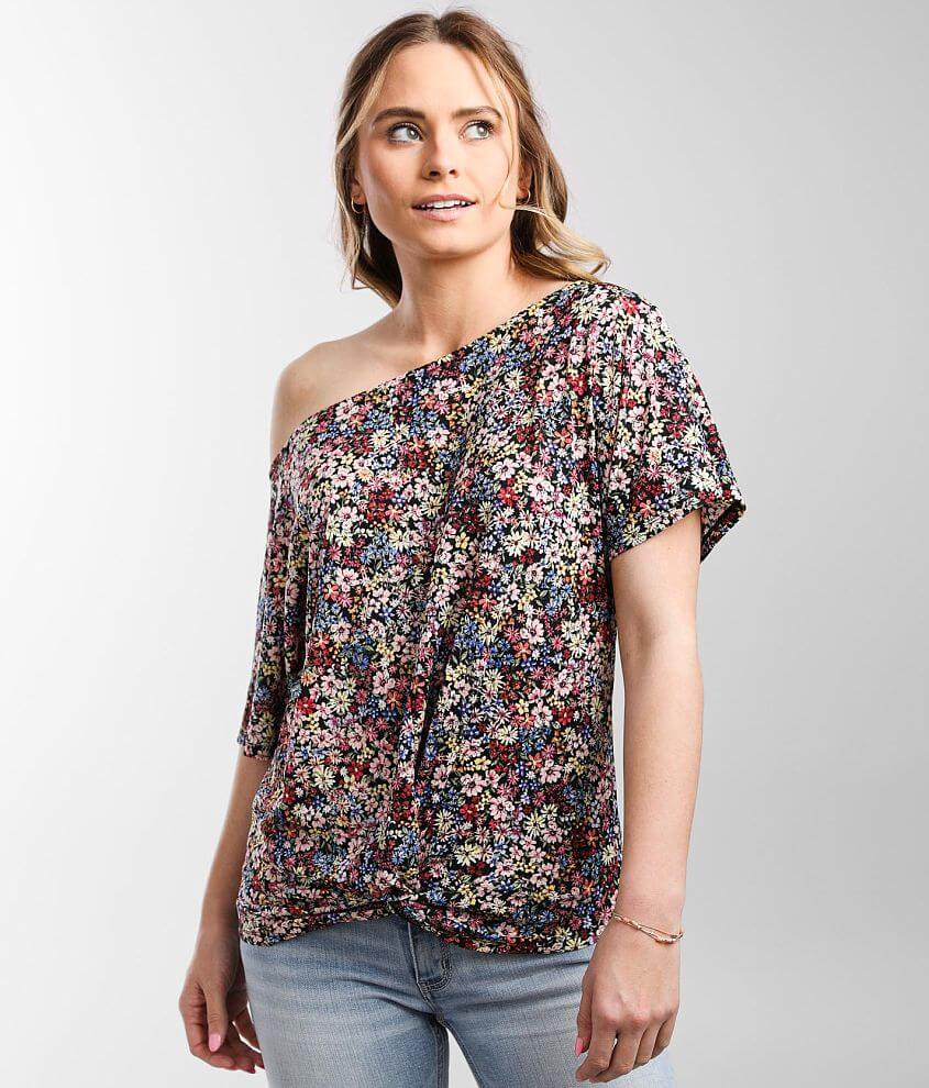 Daytrip Floral One Shoulder Top Womens Shirts And Blouses In Floral