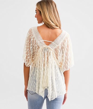 Daytrip Sheer Lace Top - Women's Shirts & Blouses in Cream | Buckle