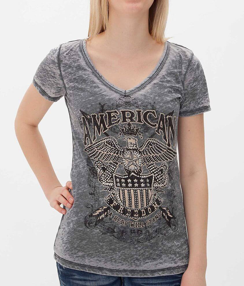 Daytrip Burnout Top - Women's Shirts/Blouses in Charcoal Burnout | Buckle