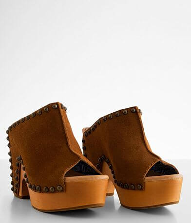 Dingo Peace N' Love Heeled Leather Clog - Women's Clothing in Whiskey ...