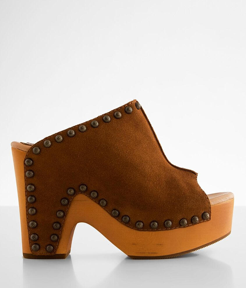 Dingo Peace N' Love Heeled Leather Clog - Women's Clothing in Whiskey ...
