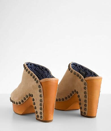 Dingo Peace N' Love Heeled Leather Clog - Women's Shoes in Natural ...