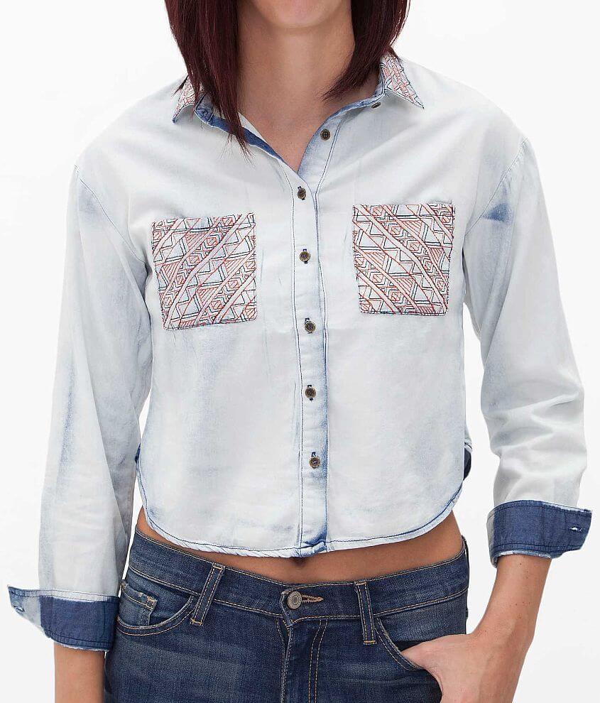 Dani Collection Embroidered Shirt - Women's Shirts/Blouses in Light ...