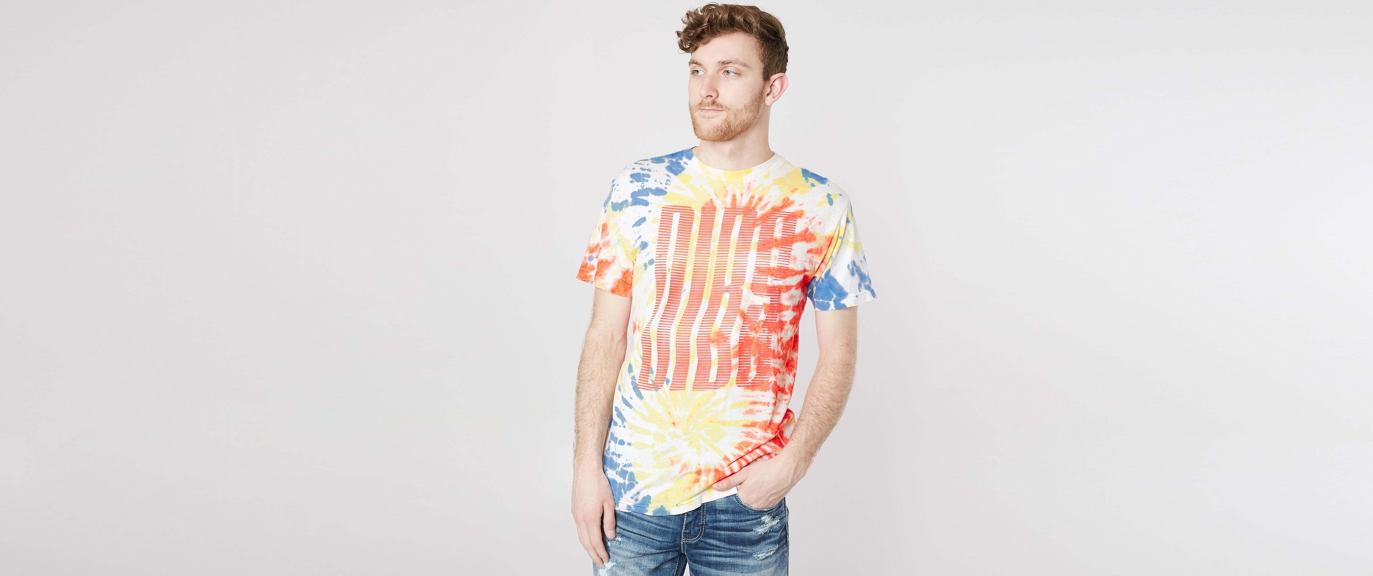Dibs Glitch T-Shirt - Men's T-Shirts in Double Spiral Tie Dye | Buckle