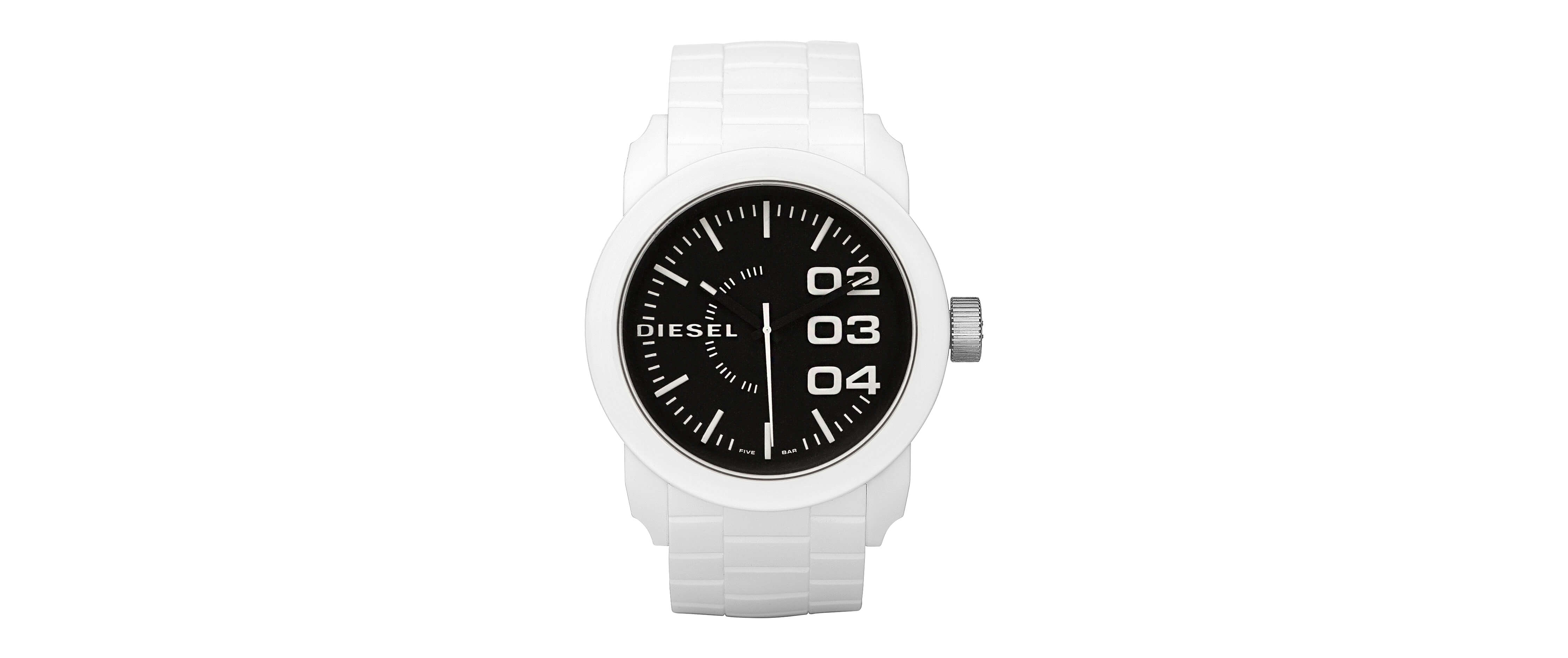 Diesel Double Down Watch - Men's Watches in White | Buckle