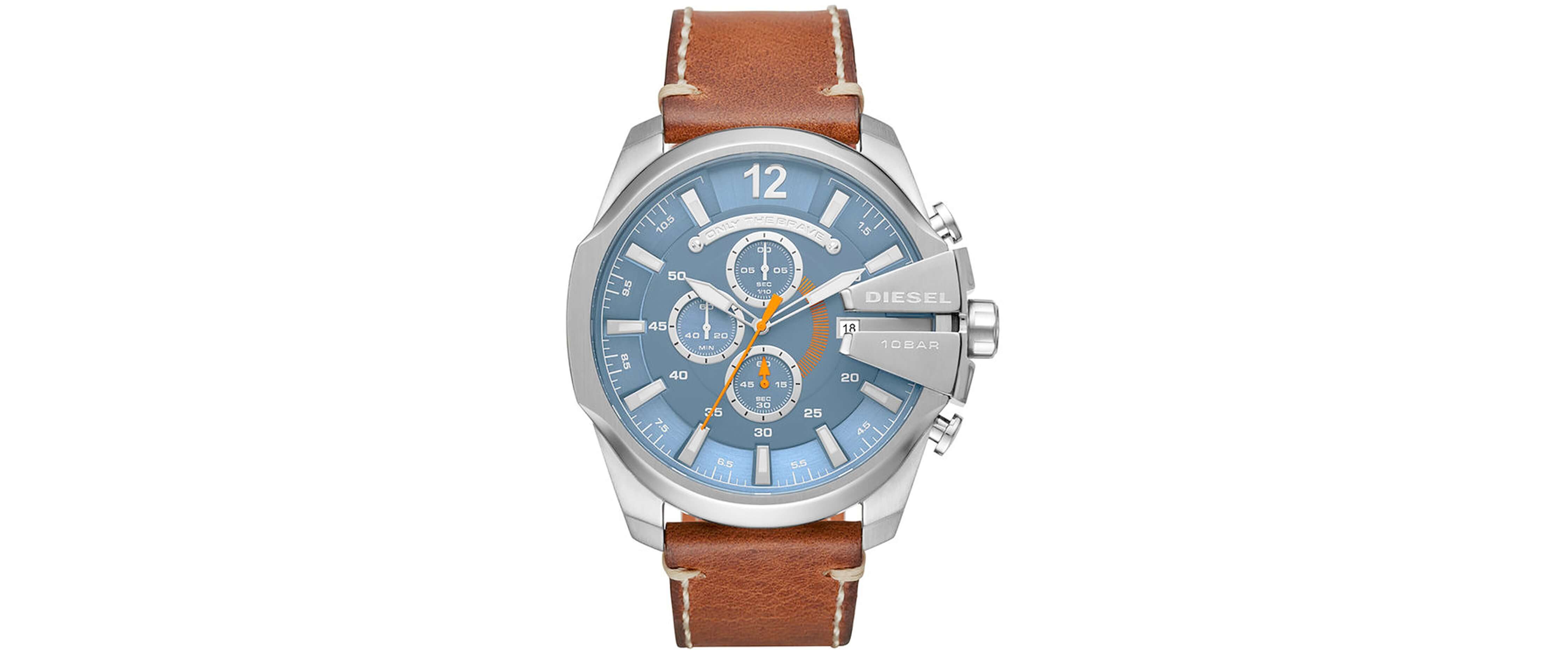 Diesel Mega Chief Watch - Men's Watches in Brown | Buckle