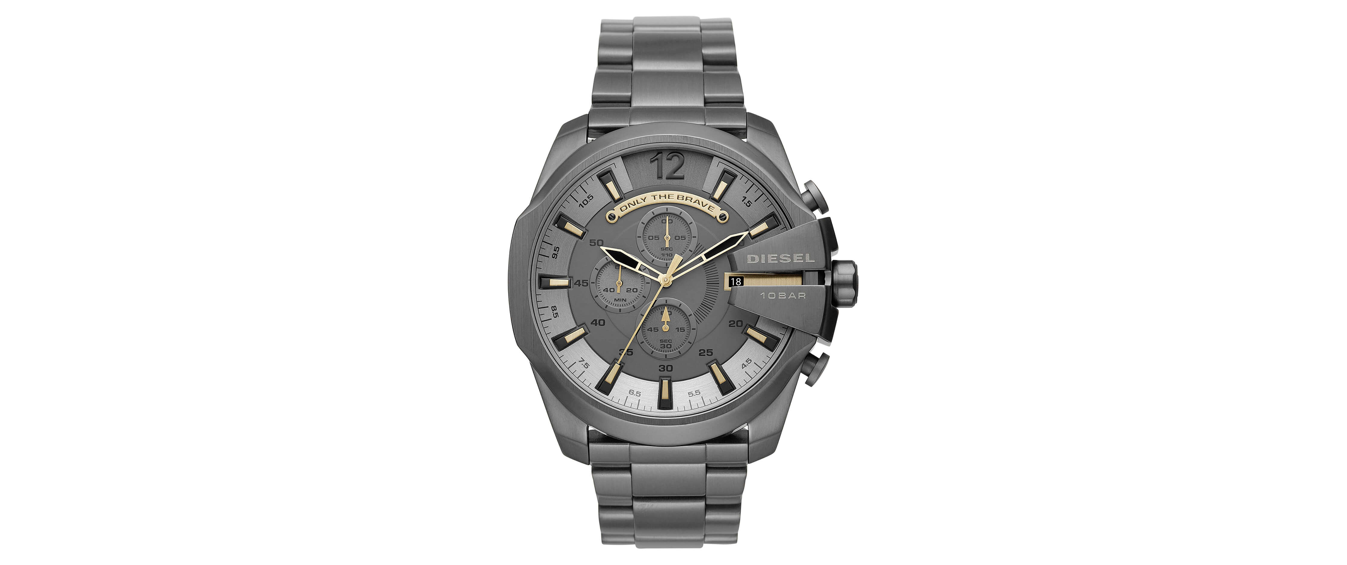 Diesel Mega Chief Watch - Men's Watches in Gunmetal | Buckle