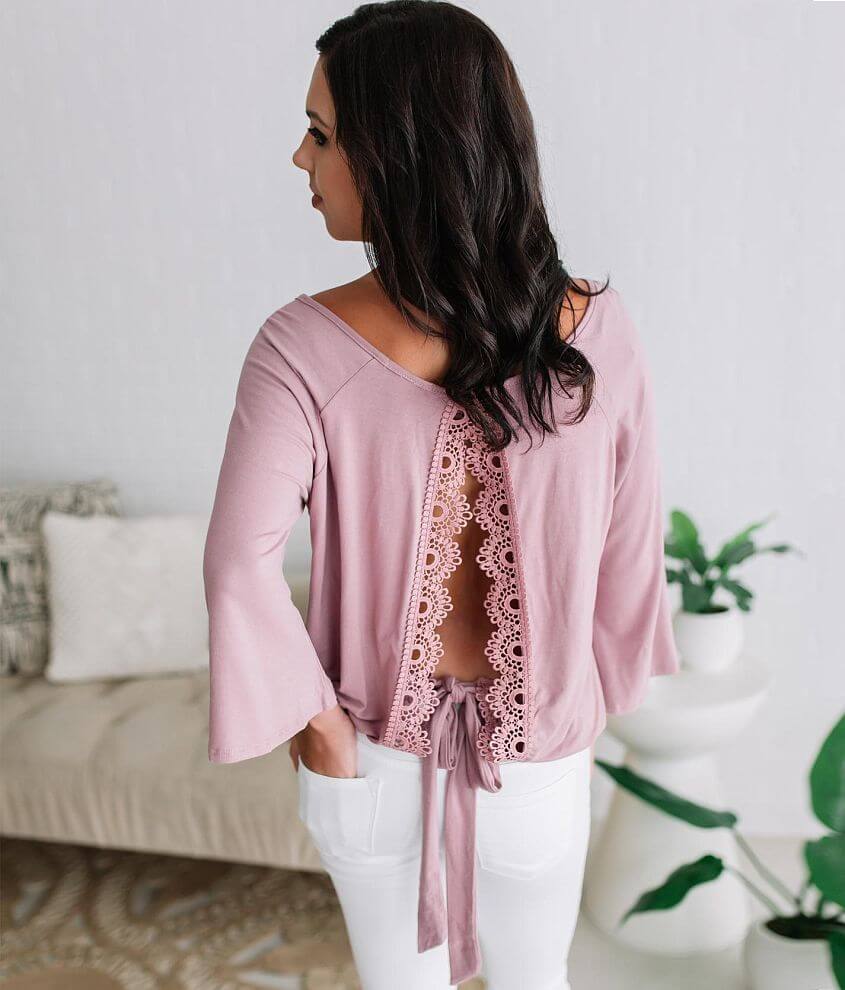 Willow & Root Crochet Open Back Top - Women's Shirts/Blouses in ...