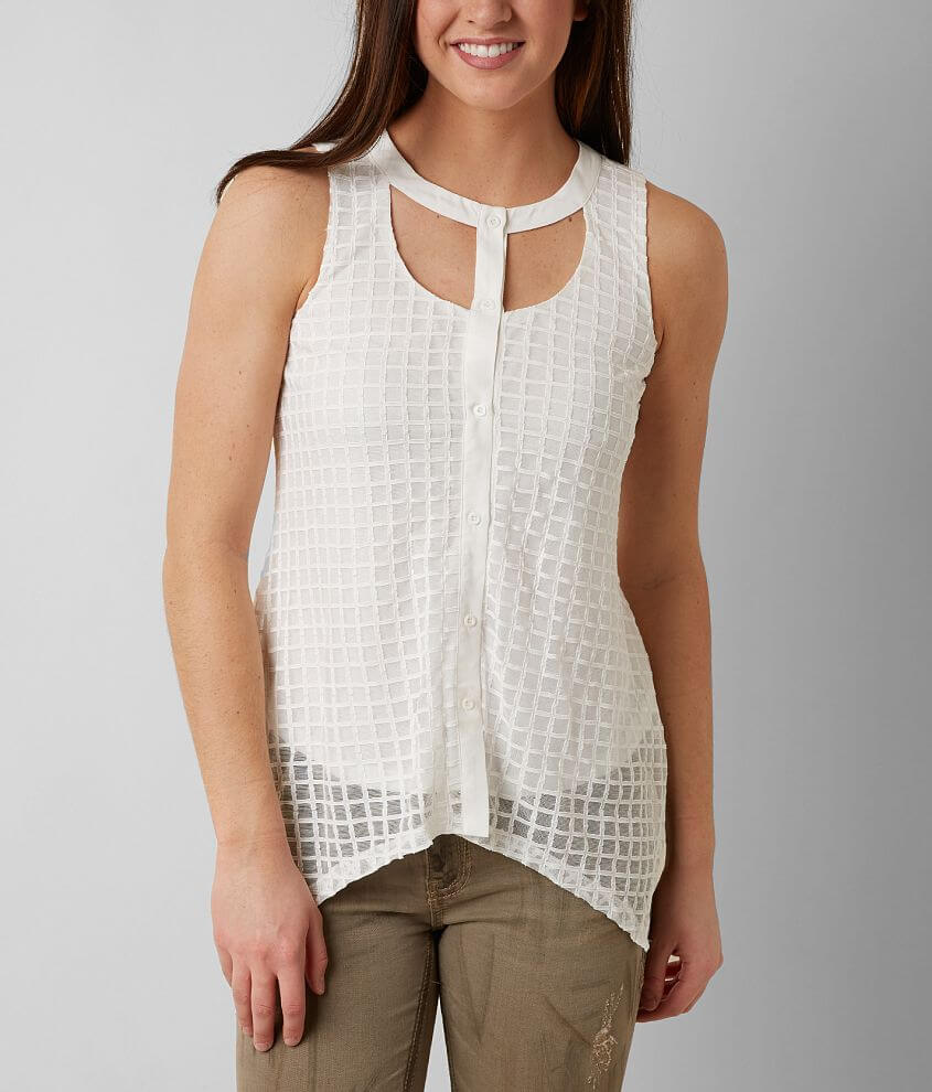 Daytrip Cut-Out Tank Top - Women's Tank Tops in White | Buckle