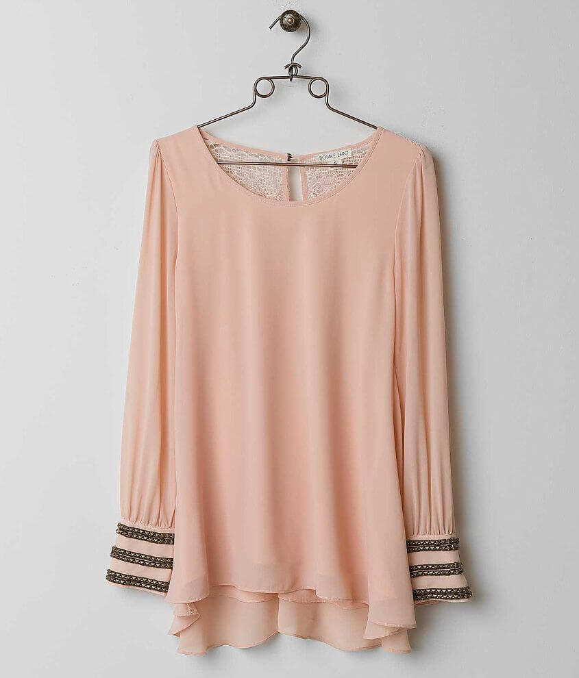 Double Zero Chiffon Top - Women's Shirts/Blouses in Peach | Buckle