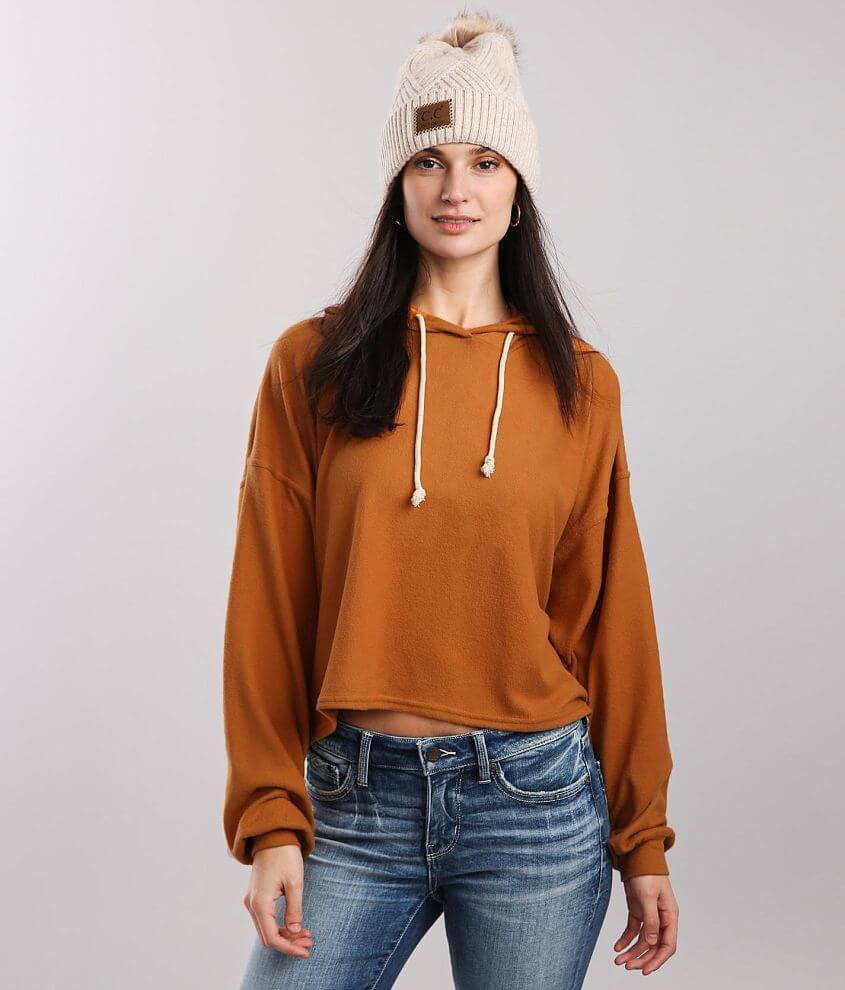 Double Zero Brushed Knit Hoodie - Women's Sweatshirts in Cinnamon | Buckle