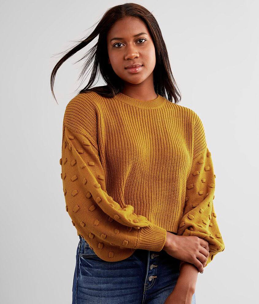 Hyfve Bobble Cropped Sweater - Women's Sweaters in Golden Rod | Buckle
