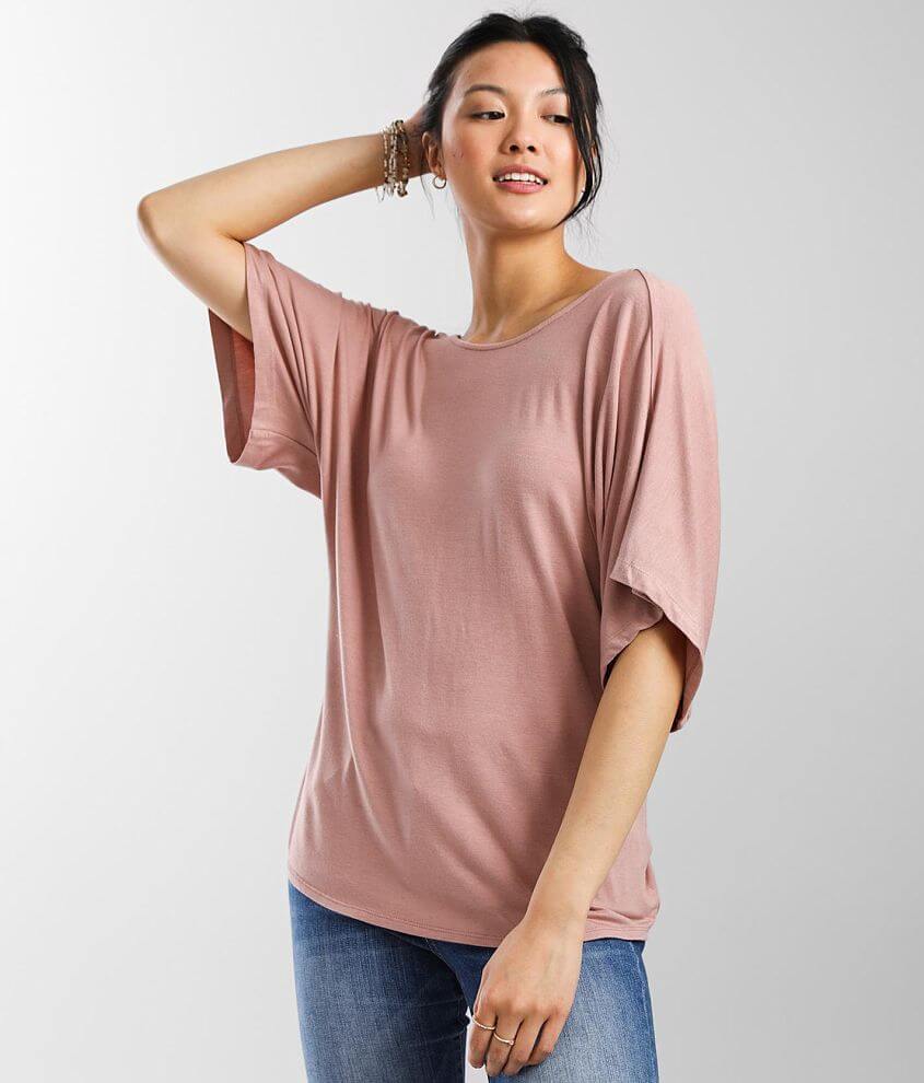 Hyfve Twisted Open Back Top - Women's Shirts/Blouses in Mauve | Buckle