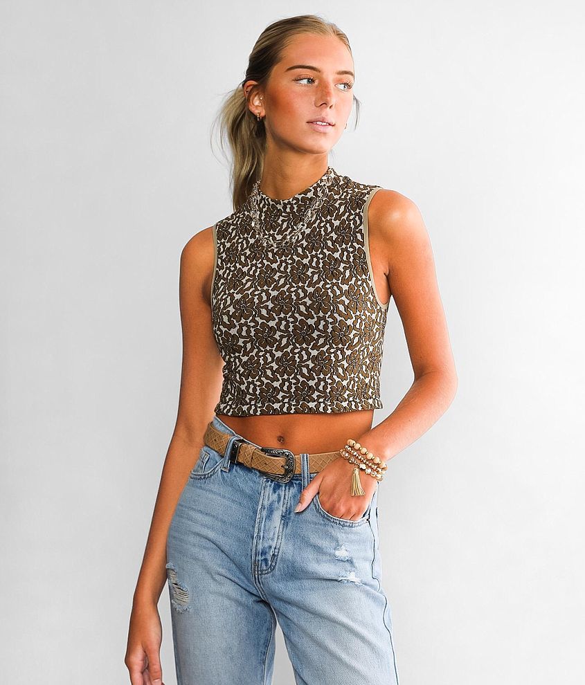 Gilded Intent Floral Textured Brami - Women's Intimates in Mocha Taupe ...