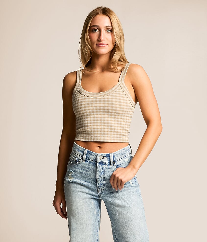 FITZ + EDDI Gingham Brami - Women's Bramis & Bralettes in Tan Gingham ...