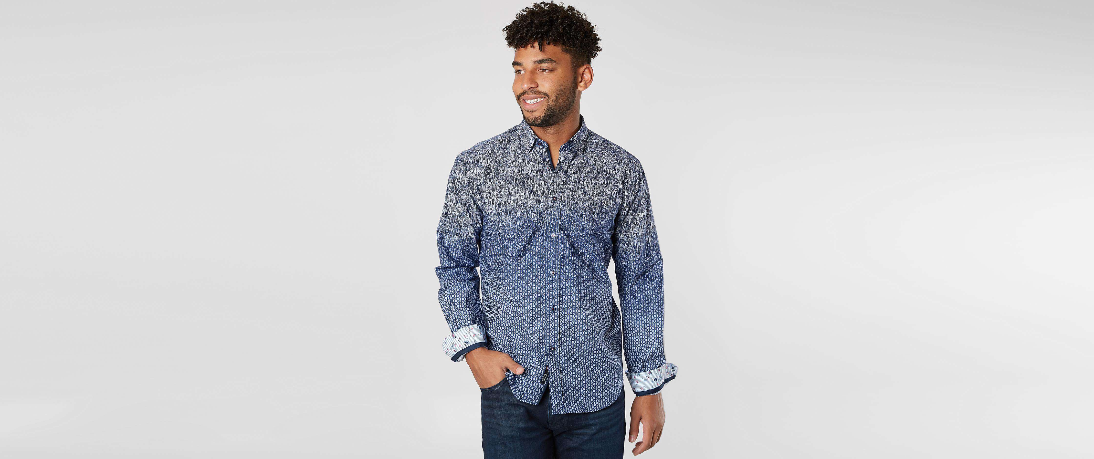 Eight X Printed Shirt - Men's Shirts in Navy | Buckle