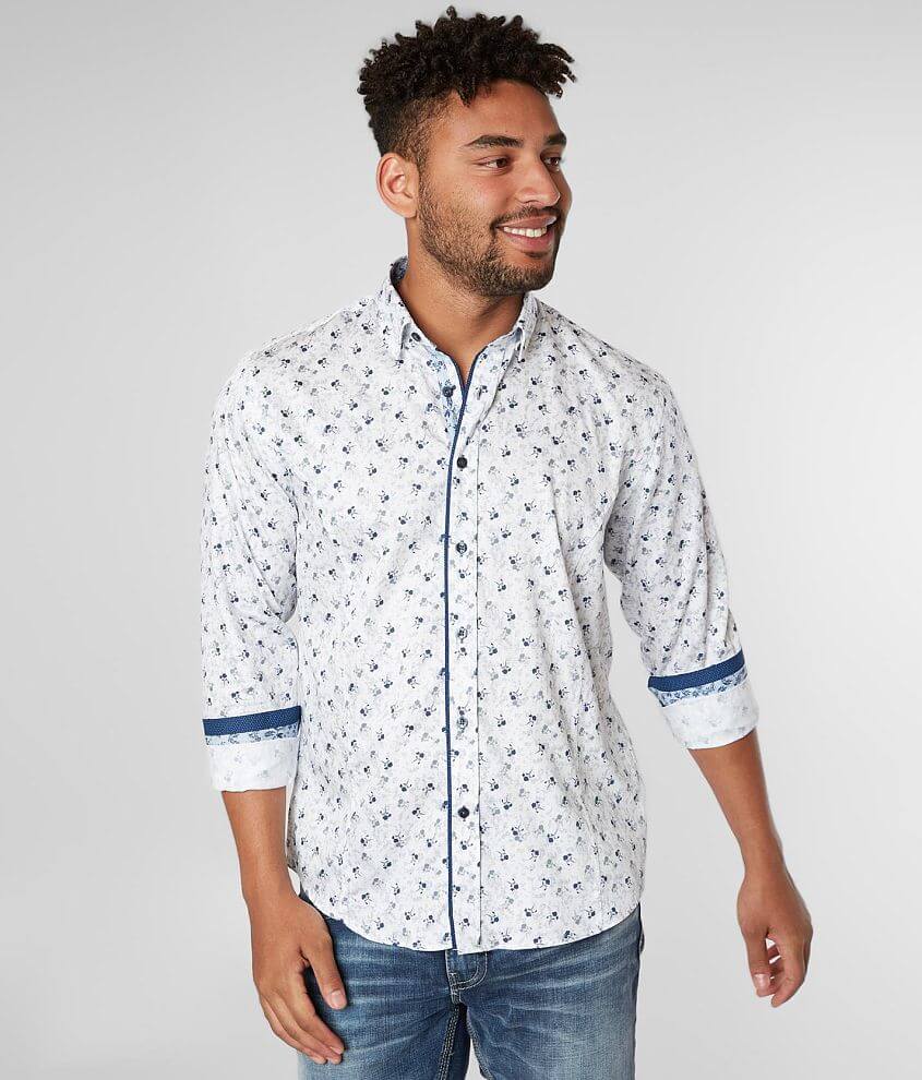 Eight X Floral Print Shirt - Men's Shirts in White | Buckle