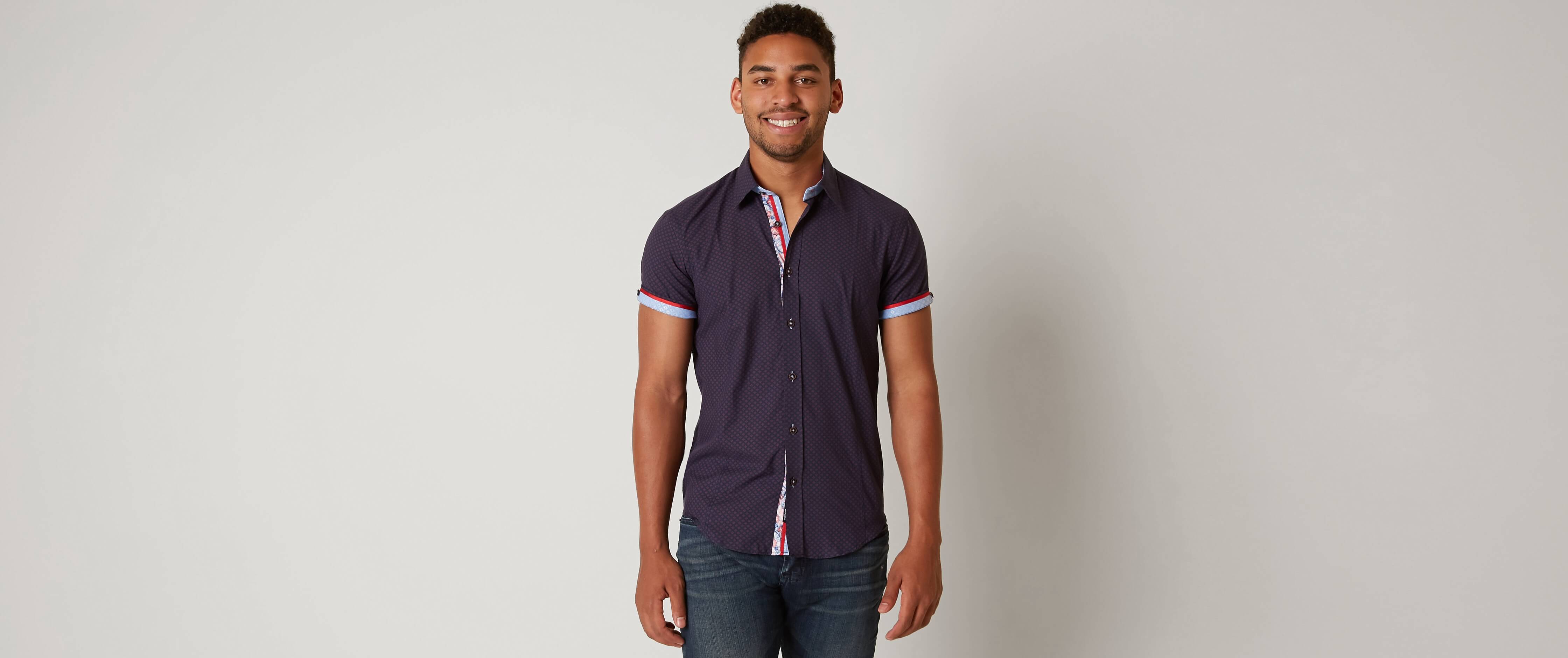 Eight X Printed Shirt - Men's Shirts in Navy | Buckle