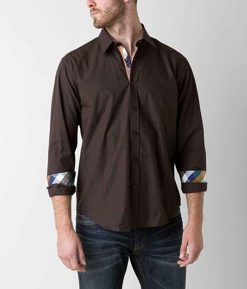 Eight X Textured Shirt - Men's Shirts in Brown | Buckle