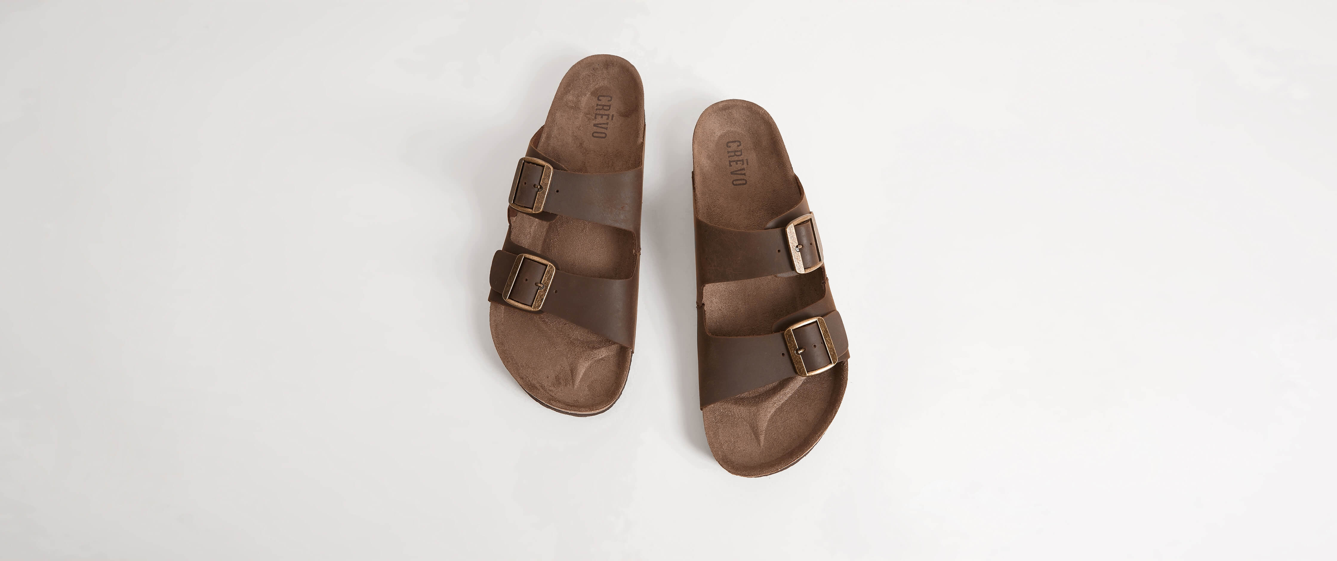 Crevo Sedona Leather Sandal - Men's Shoes in Brown | Buckle