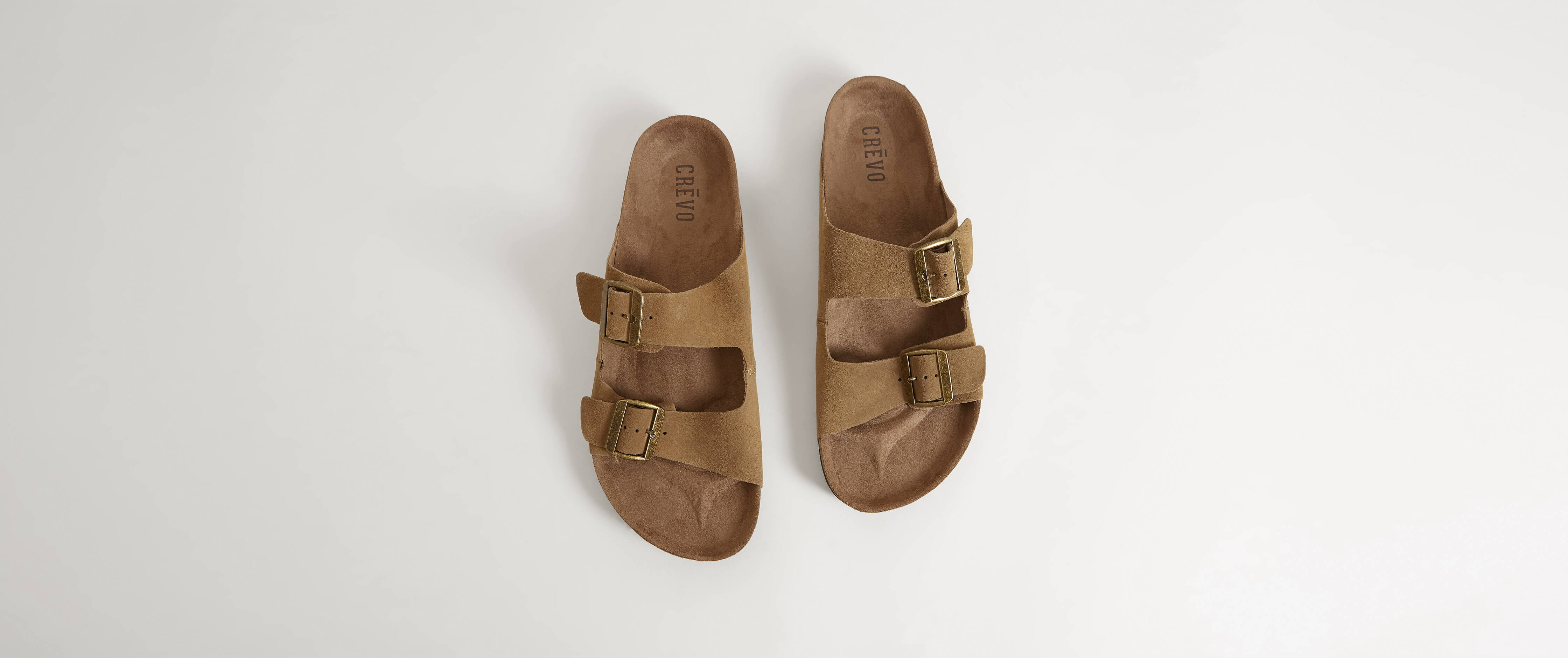 Crevo Sedona Leather Sandal - Men's Shoes in Taupe | Buckle