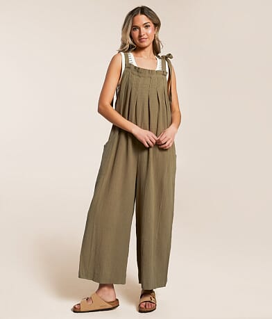 HIDDEN Dylan Cheetah Baggy Denim Overalls - Women's Rompers HIDDEN Dylan Cheetah Baggy Denim Overalls - Women's Rompers