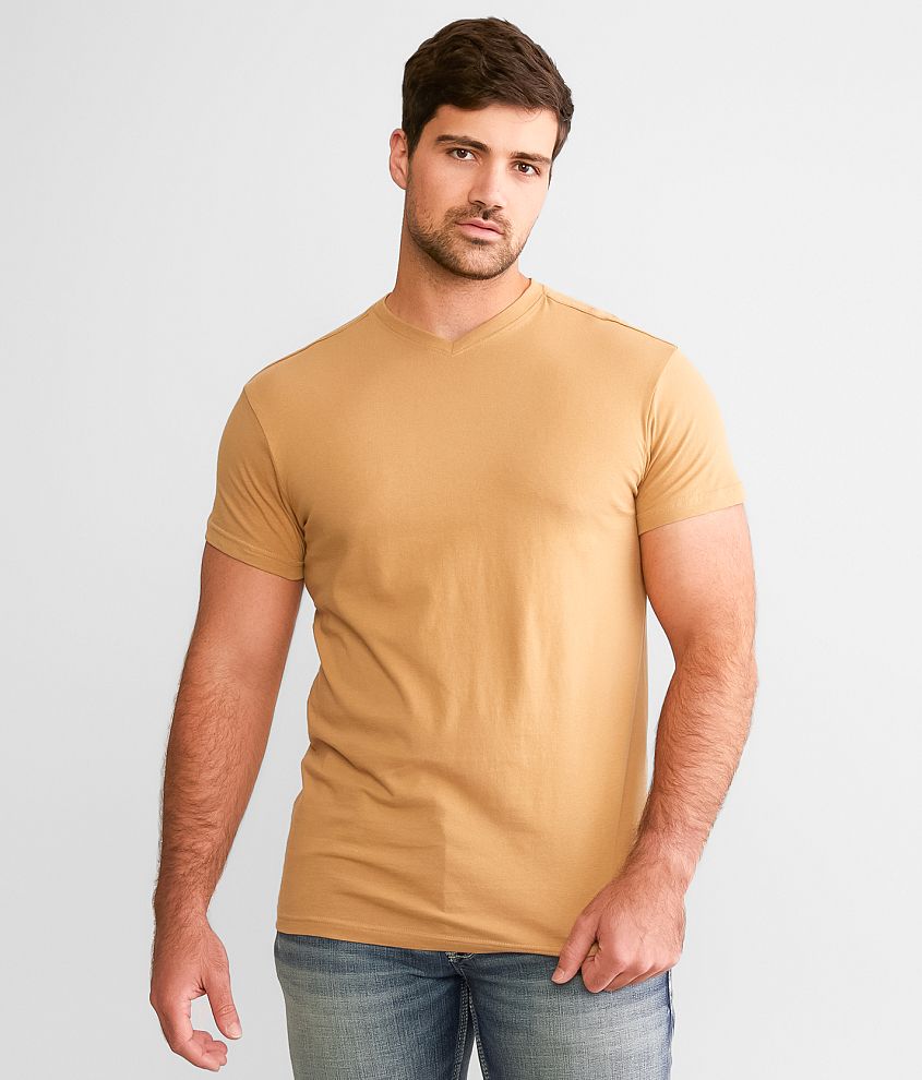 BKE Basic T-Shirt - Men's T-Shirts in Tan | Buckle