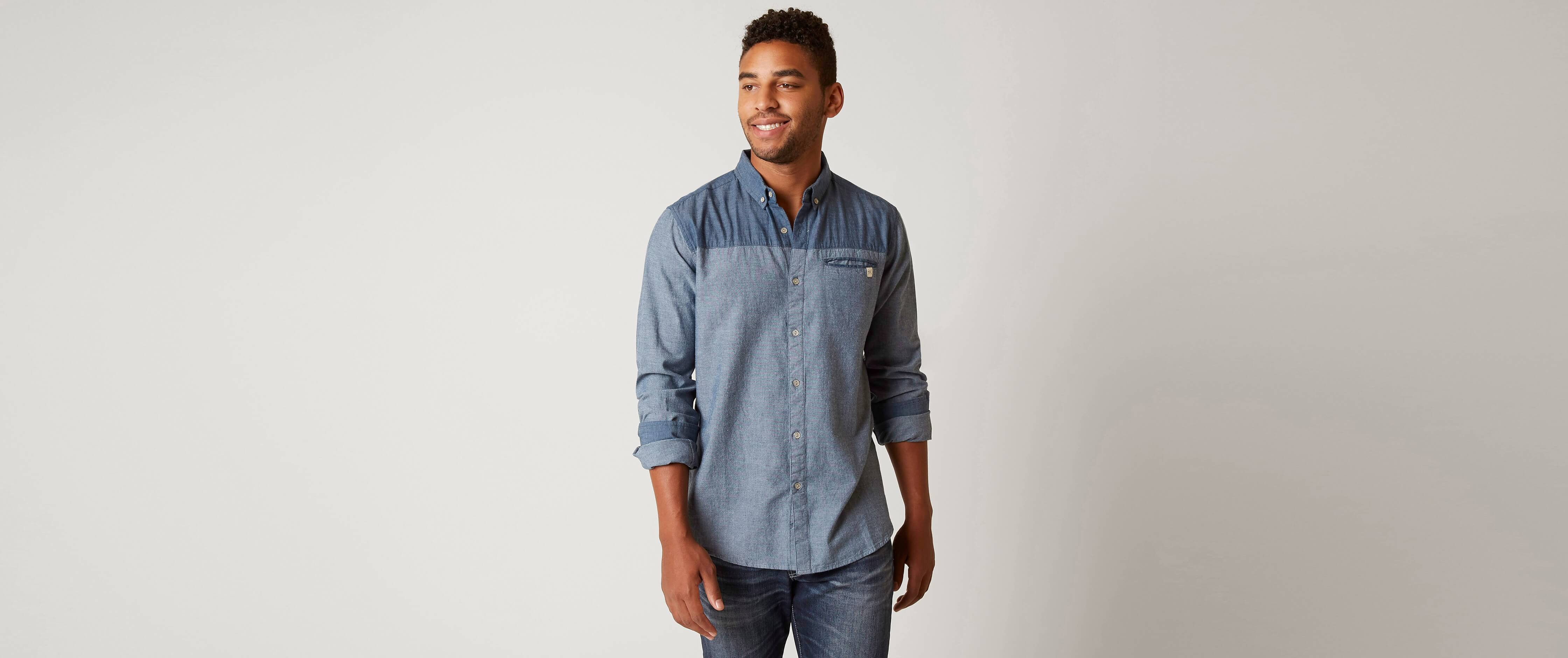 Departwest Color Block Shirt - Men's Shirts in Navy White | Buckle