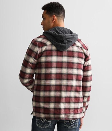 Outpost Makers Flannel Hooded Shacket - Men's Coats & Jackets in ...
