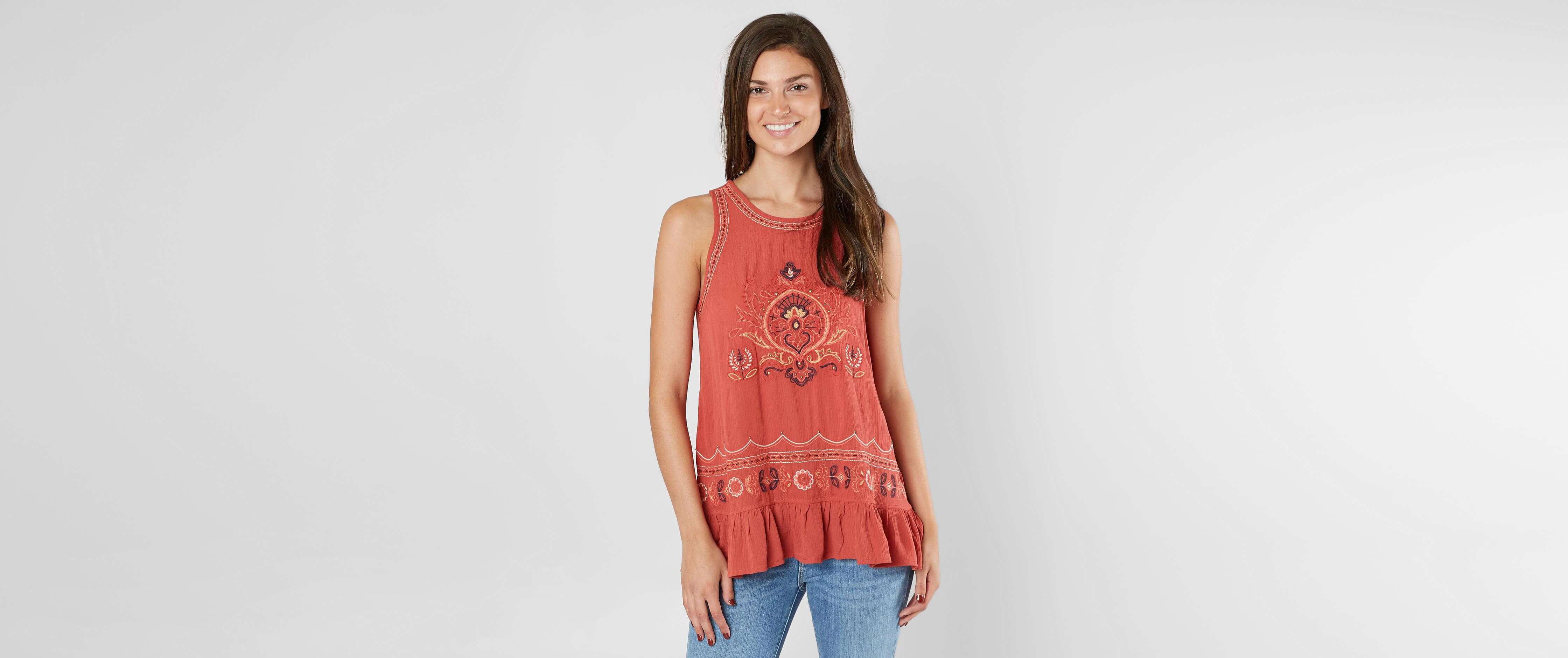 Coco + Jaimeson Floral Embroidered Tank Top - Women's Tank Tops in ...