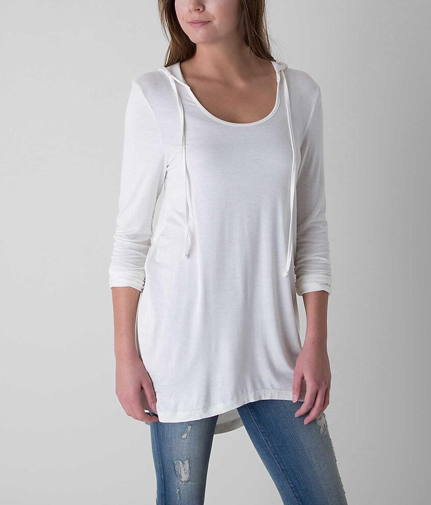 BKE red Solid Tunic Top - Women's Shirts/Blouses in White | Buckle