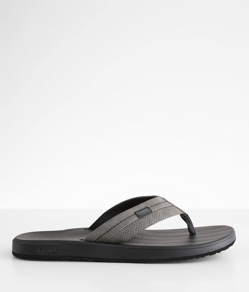 Flojos Levee Flip - Men's Shoes in Grey Black | Buckle