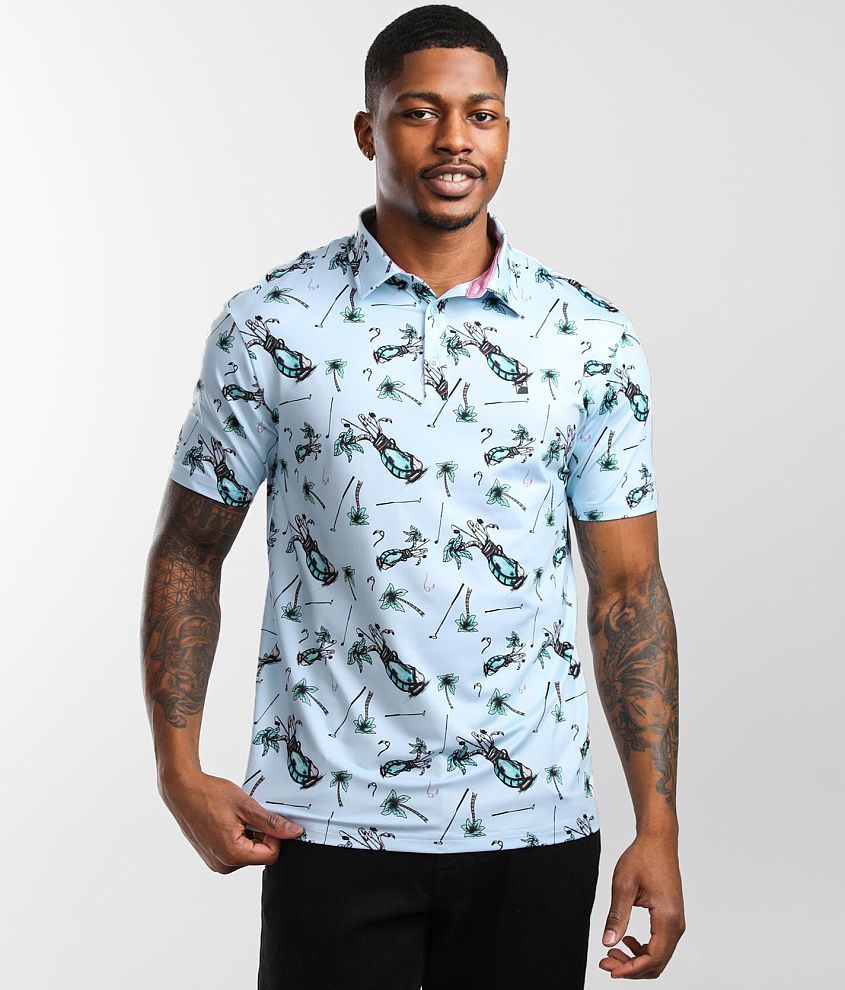 Flomotion Bogey Bag Performance Stretch Polo - Men's Polos in Light ...