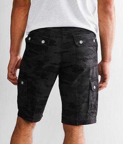 Buckle Black Franks Cargo Short - Men's Shorts in Black Camo | Buckle