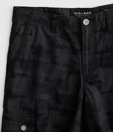 Buckle Black Franks Cargo Short - Men's Shorts in Black Camo | Buckle