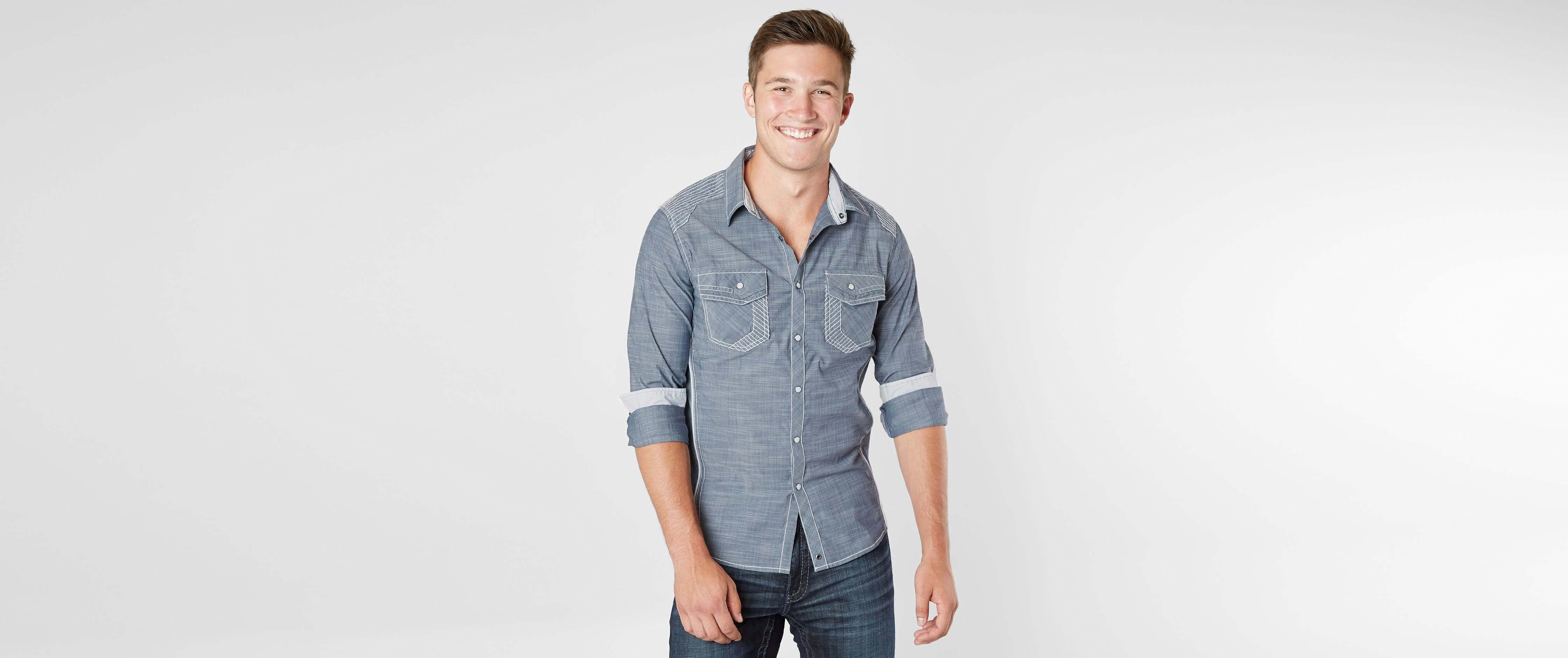 Buckle Black Crazy Again Standard Stretch Shirt - Men's Shirts in Navy ...