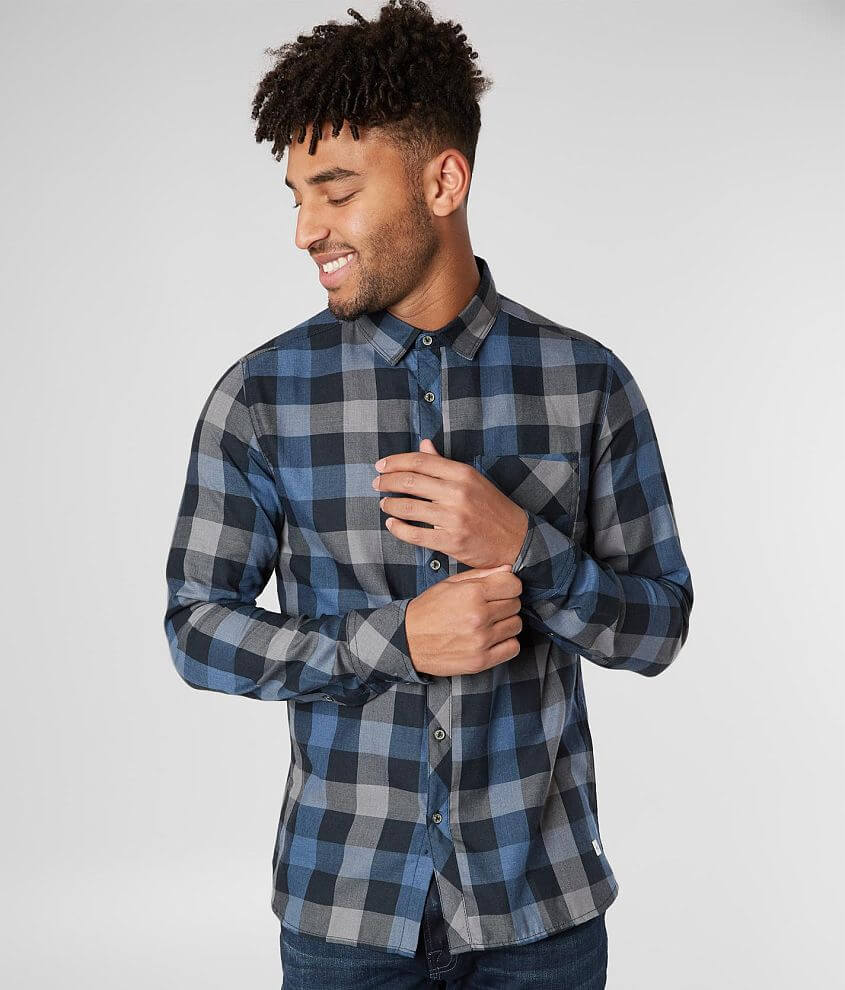 Departwest Flannel Shirt - Clothing in Black Blue | Buckle
