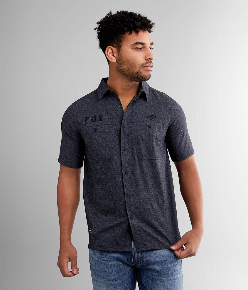 Fox Starter Perforated Shirt - Men's Shirts in Black | Buckle