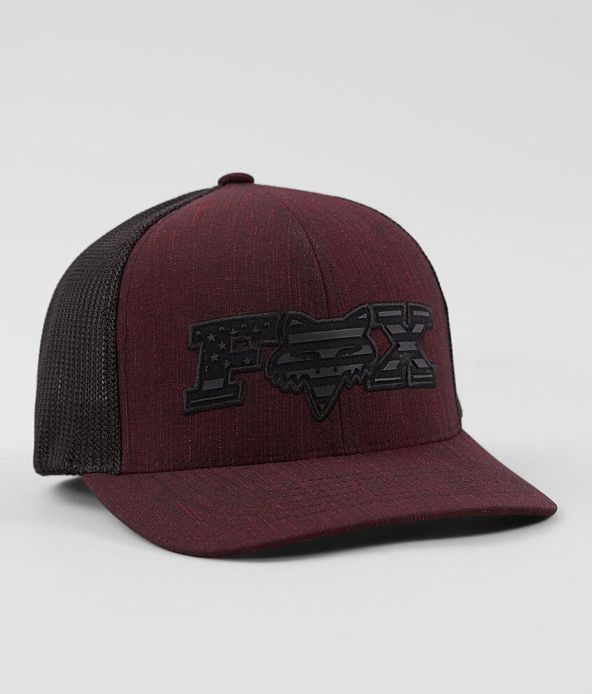 Fox Encumber 110 Flexfit Tech Trucker Hat - Men's Hats in Black Red ...