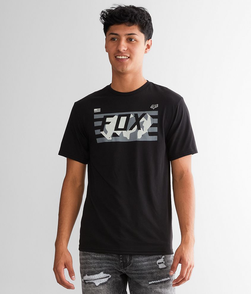 Fox Racing Flag Tech T-Shirt - Men's Activewear in Black | Buckle