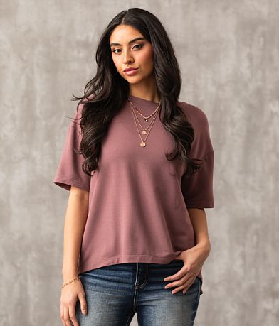 Buckle Black Tulip Back Top - Women's Activewear in Rose Brown | Buckle