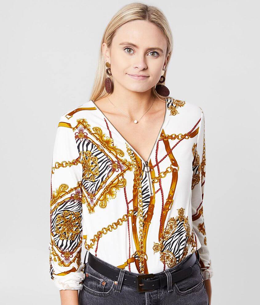 Buckle Black Baroque Top - Women's Shirts/Blouses in Cream Multi | Buckle